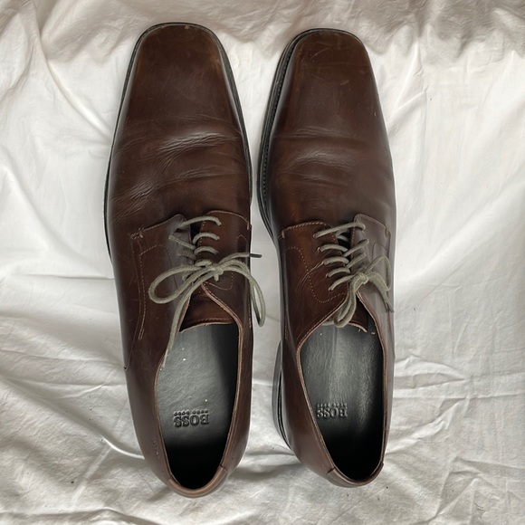 Hugo Boss | Shoes | Hugo Boss Chocolate Brown Leather Dress Shoes 2 ...